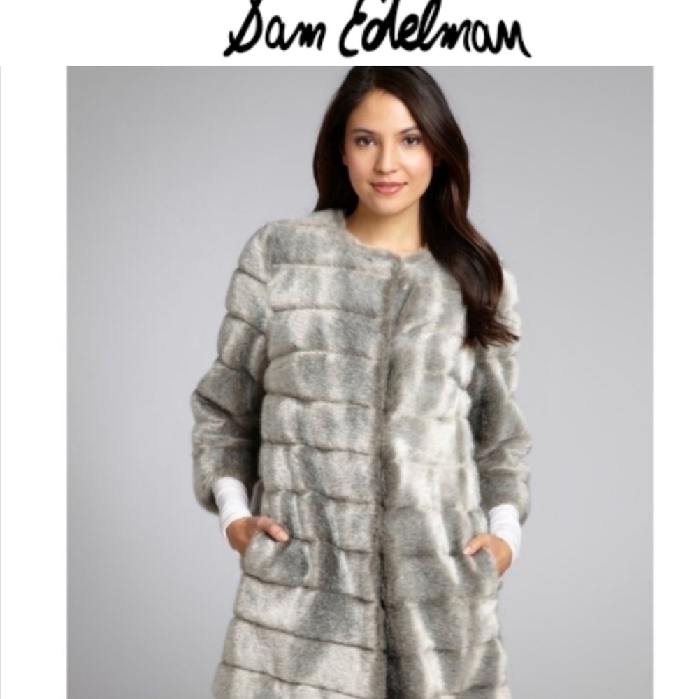Sam Elderman | Sale Mink Vegan Fur Coat Grey - Gem